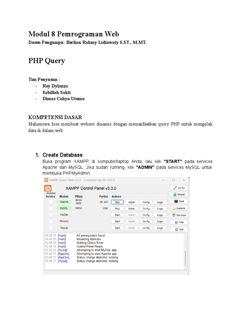 Modul 8 Pemrograman Web | PDF