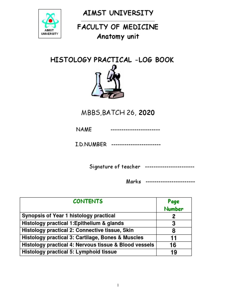 B 28-MIBS-Histology Log Book - Model Diagram | PDF | Epithelium | Lymph ...