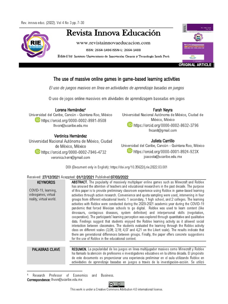 Jquilca,+1 +the+use+of+massive+online+games+in+game-Based+learning+activities | PDF | Action ...