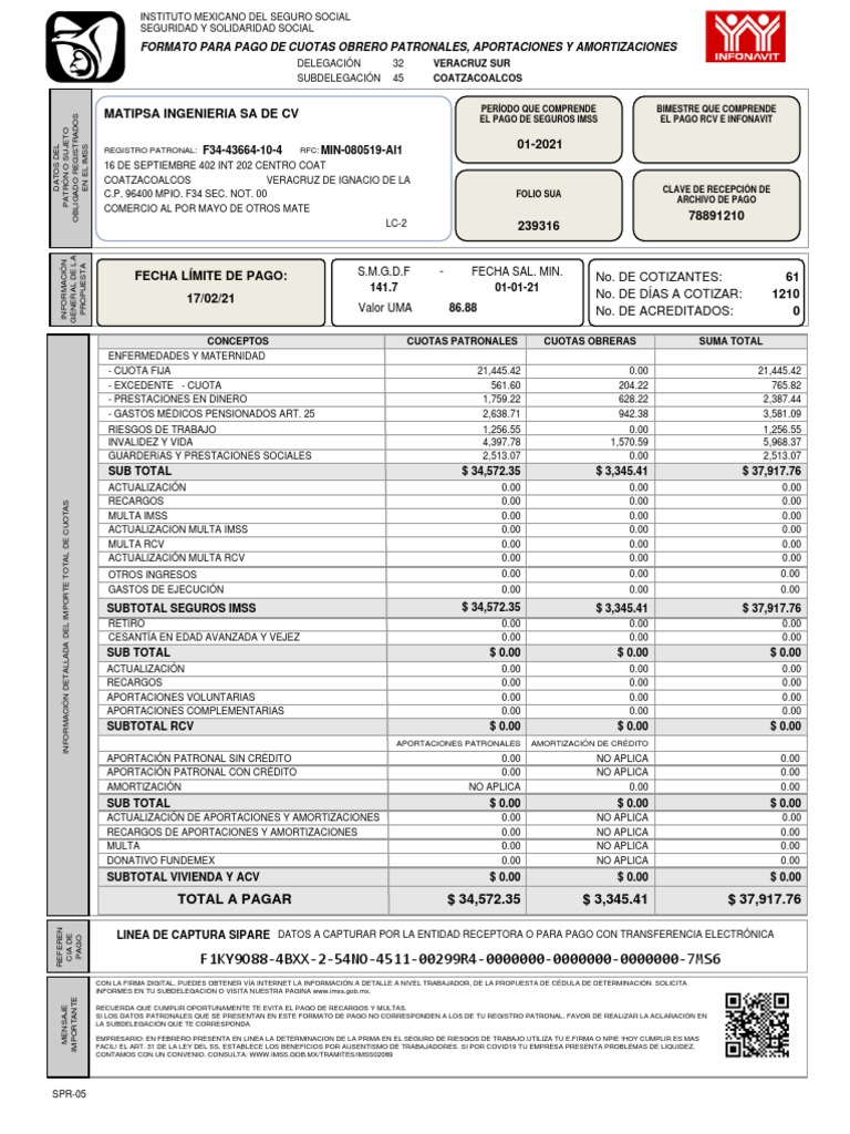 Sipare Imss Mating 01-2021 | PDF