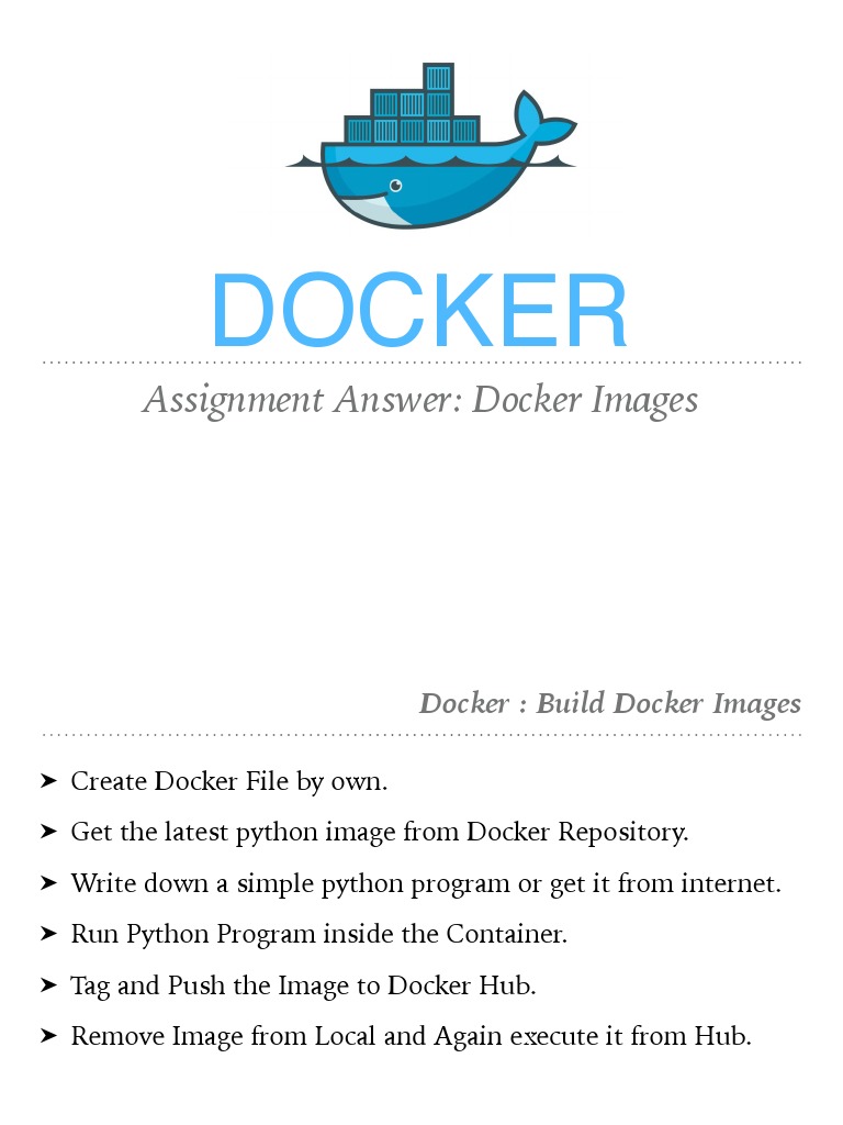 Assignment Build Docker Image Pdf