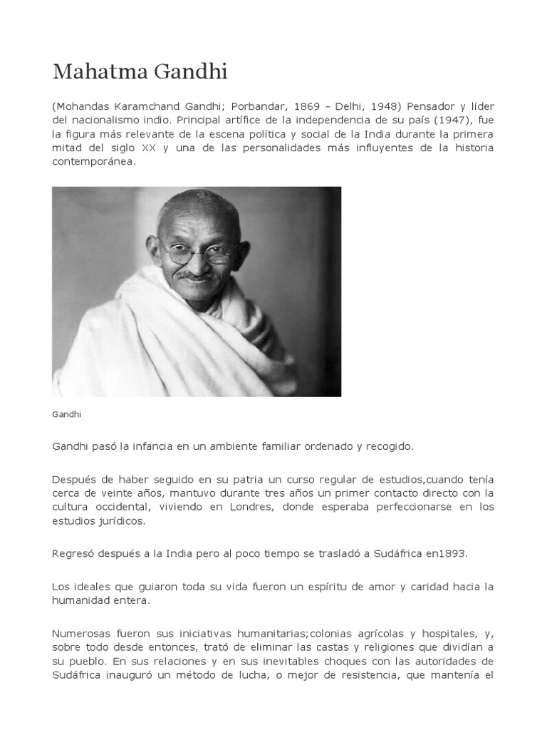 Gandhi | PDF | Mahatma Gandhi
