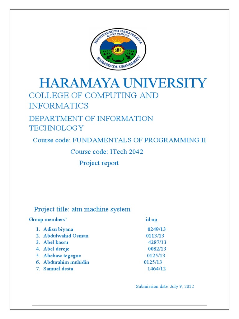 Atm Machine Project Explanation | PDF | Personal Identification Number ...