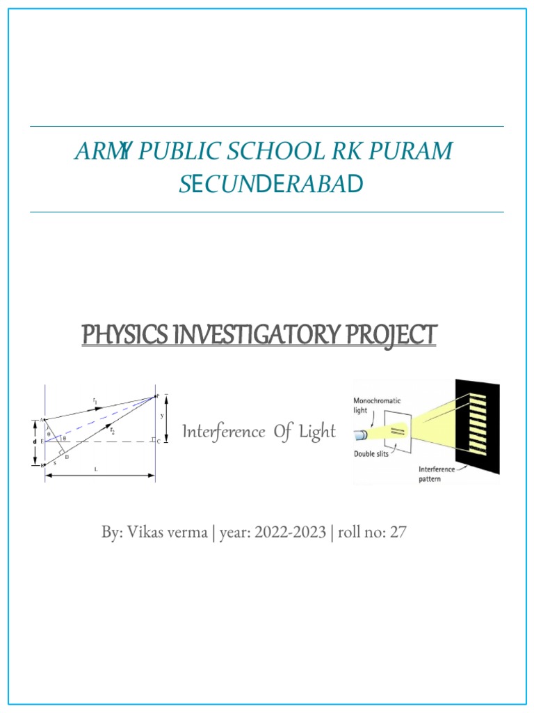 Physics Double Slit Experiment | PDF | Wavelength | Coherence (Physics)