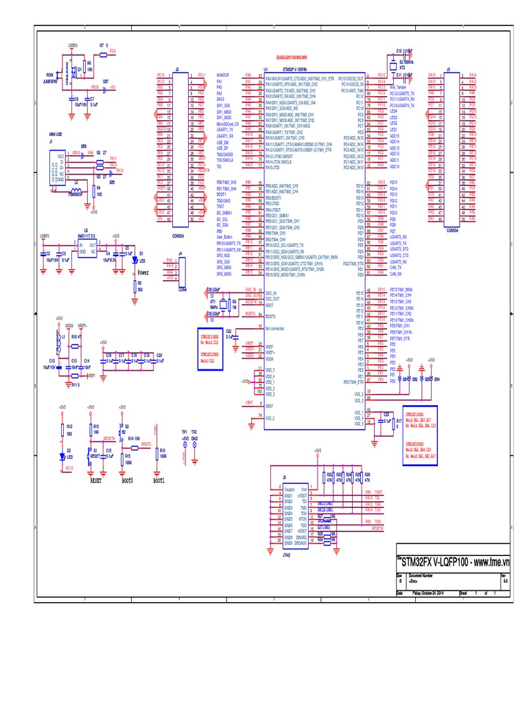 STM32F 100pin SCH | PDF | Business | Electrical Engineering