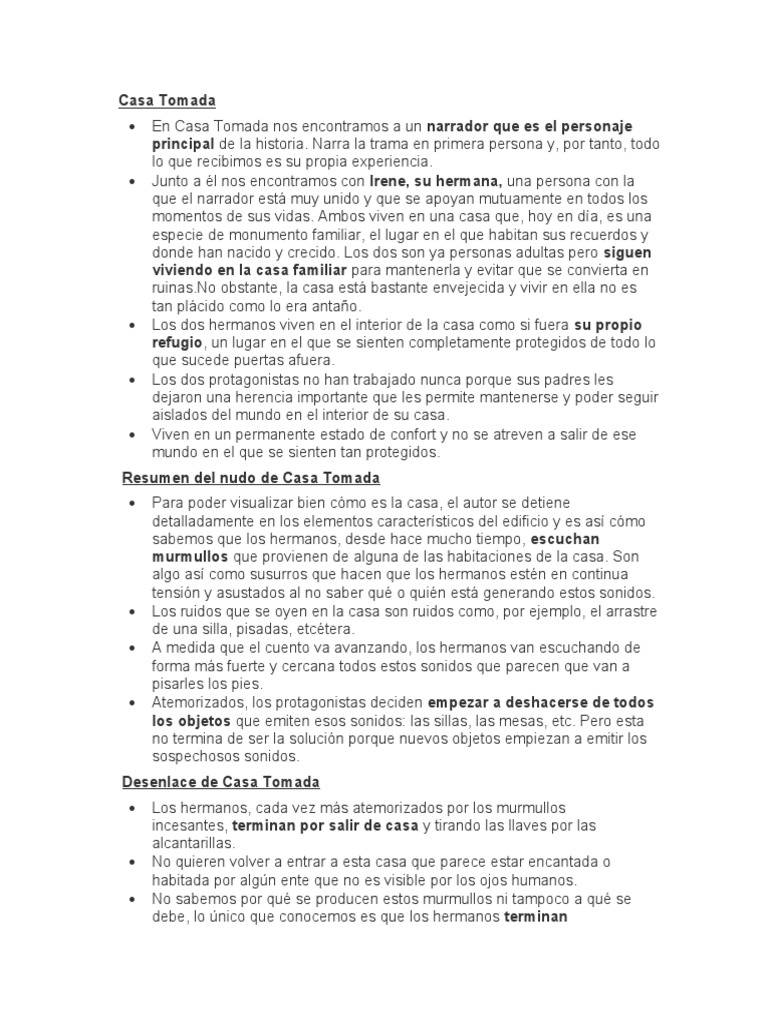 Casa Tomada | PDF