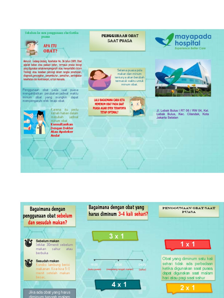 Leaflet Penggunaan Obat Saat Puasa | PDF