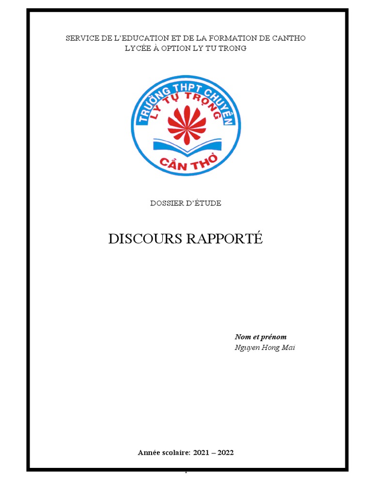 Comprendre le discours rapporté en français | PDF | Phrase | Question