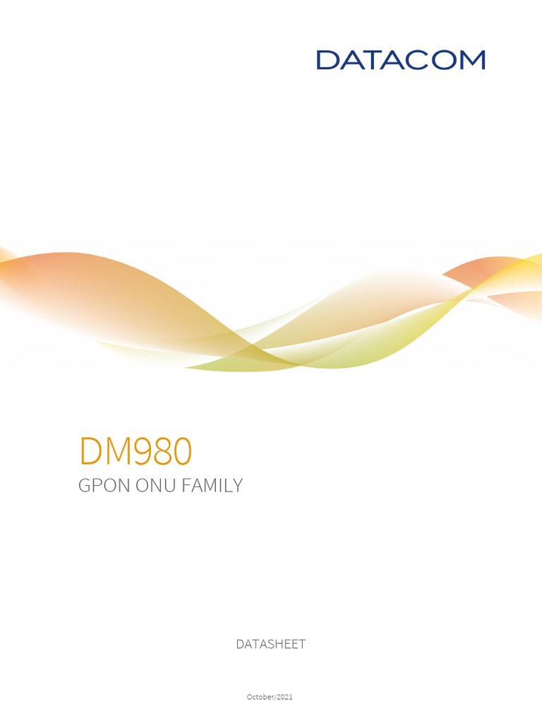 DM986 414 Ont Datasheet | PDF | Fiber To The X | Internet