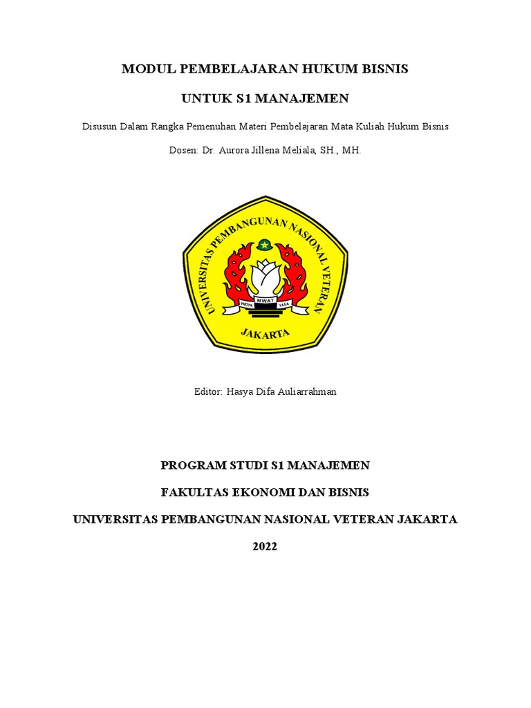 Modul Uas Hukum Bisnis-2 | PDF