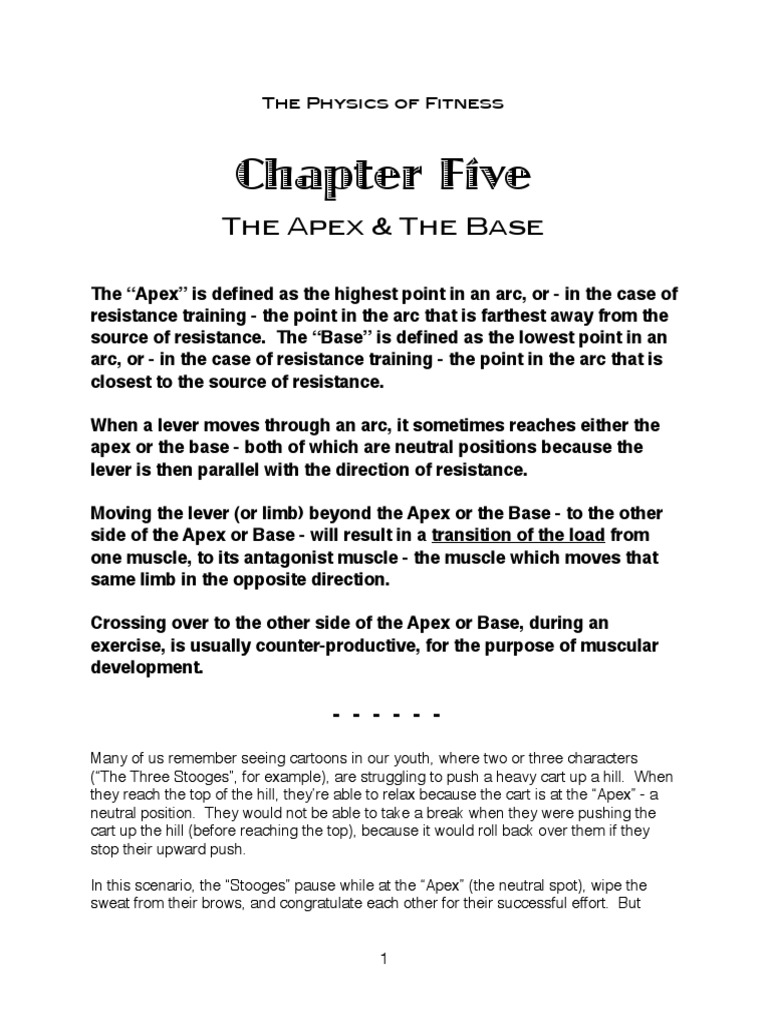 The Physics of Fitness: Understanding the Apex and Base | PDF | Arm | Elbow