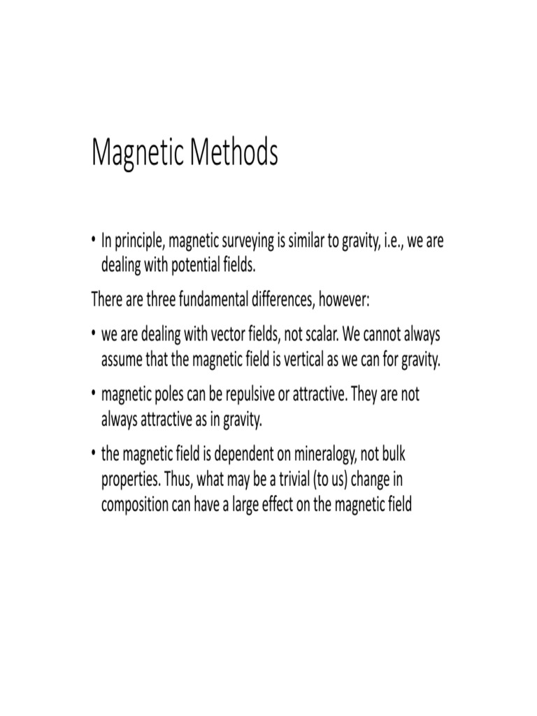 Magnetic Methods | PDF | Magnetic Field | Magnetization
