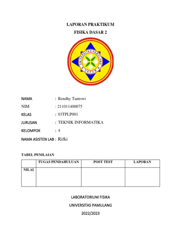 Cover Dan Pembatas Laporan | PDF
