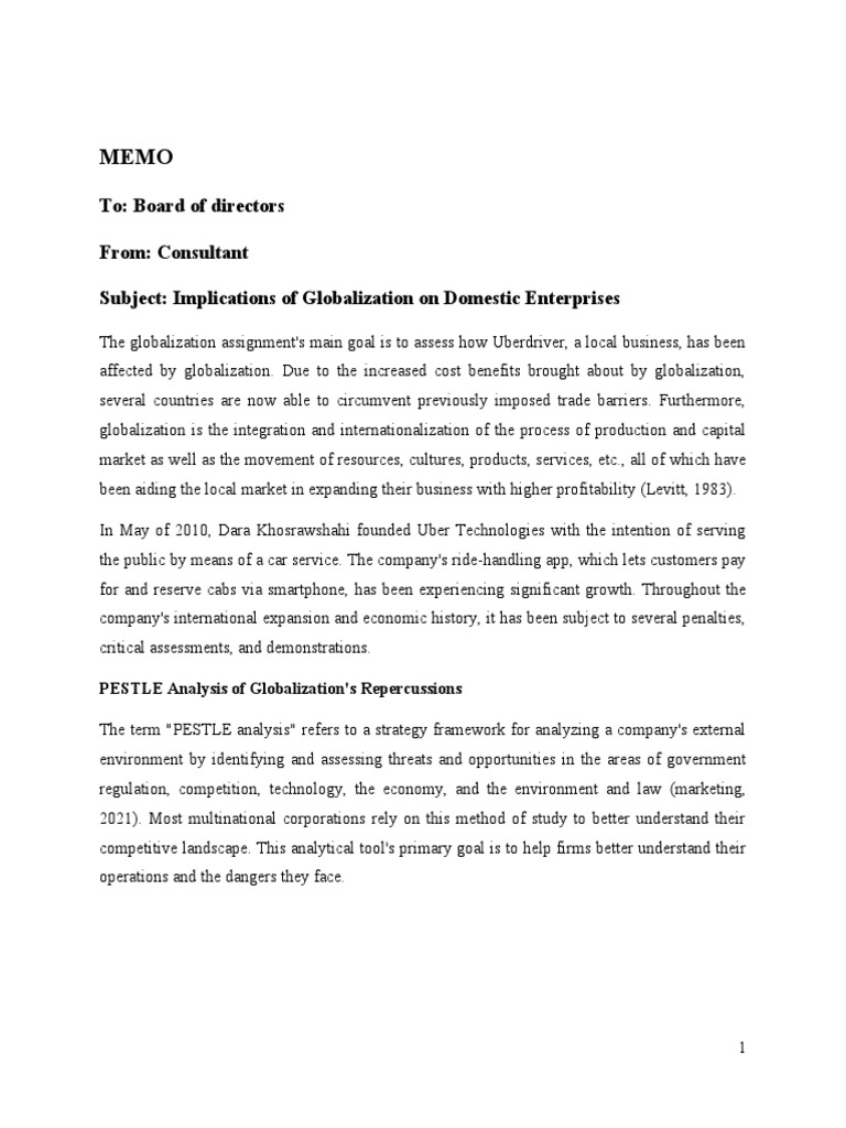 Memo | PDF | Globalization | European Union