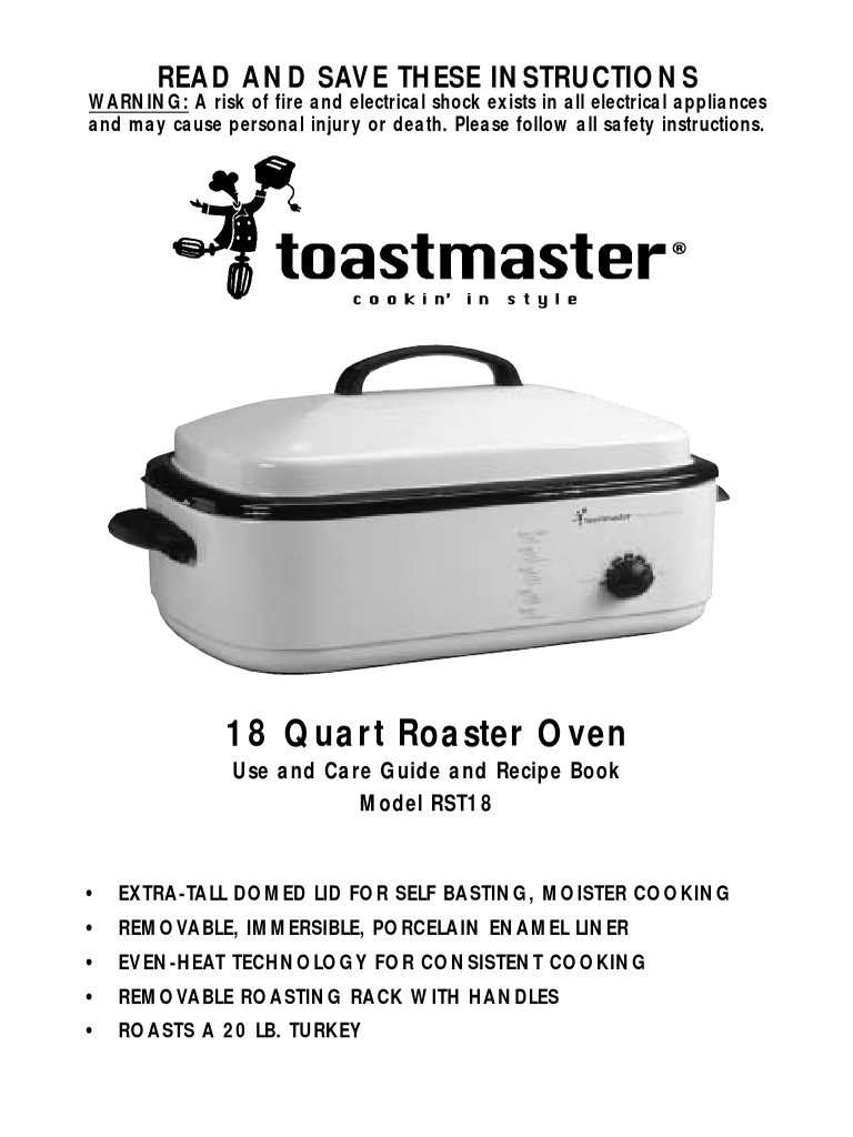 Toastmaster RST18 UsMan (EN) | PDF | Beef | Roasting