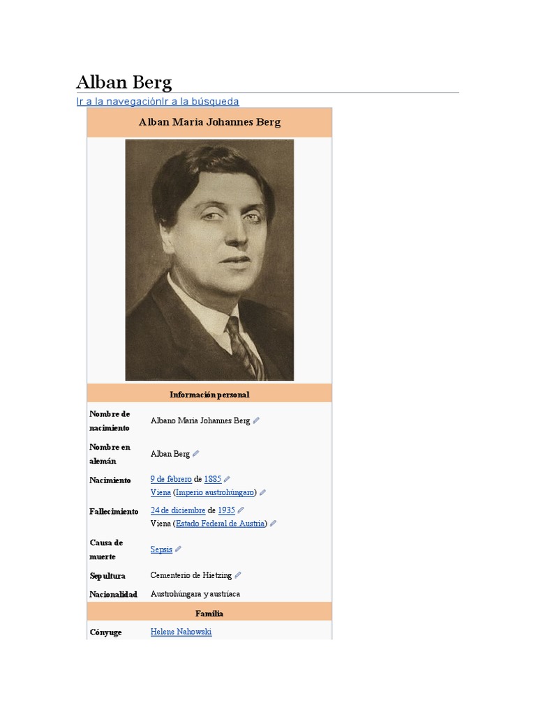 Alban Berg | PDF | Música clásica