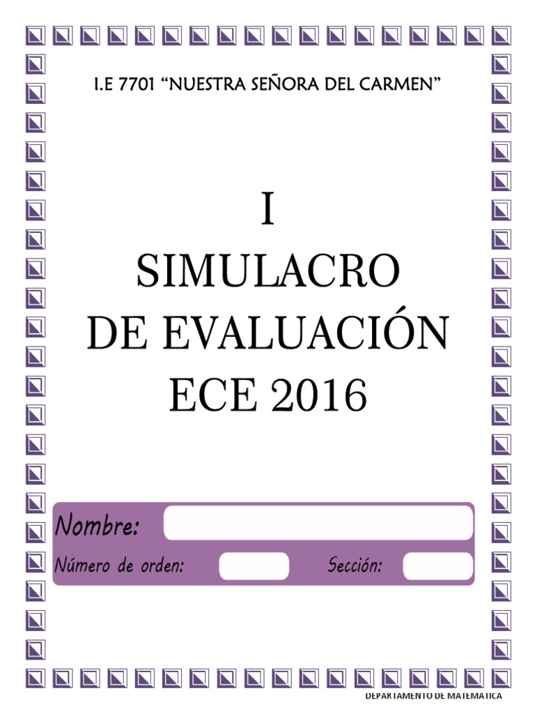 Ece 2016 - I Simulacro Ece 2016 | PDF