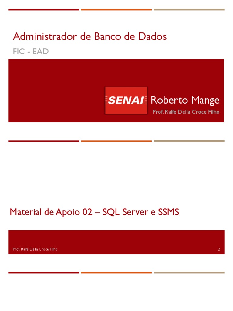 Guia Prático de SQL Server e SSMS | PDF | Microsoft SQL Server ...