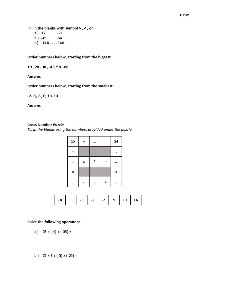 Math Operation + and | PDF