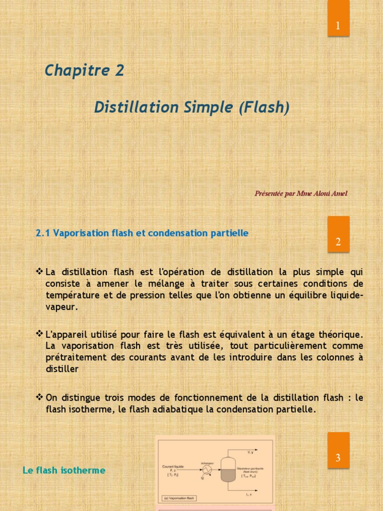 Distillation Flash | PDF | Distillation | Grandeur physique