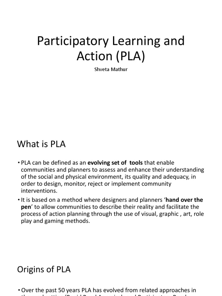 Participatory Learning and Action - Session 2 - Edited | PDF | Online ...