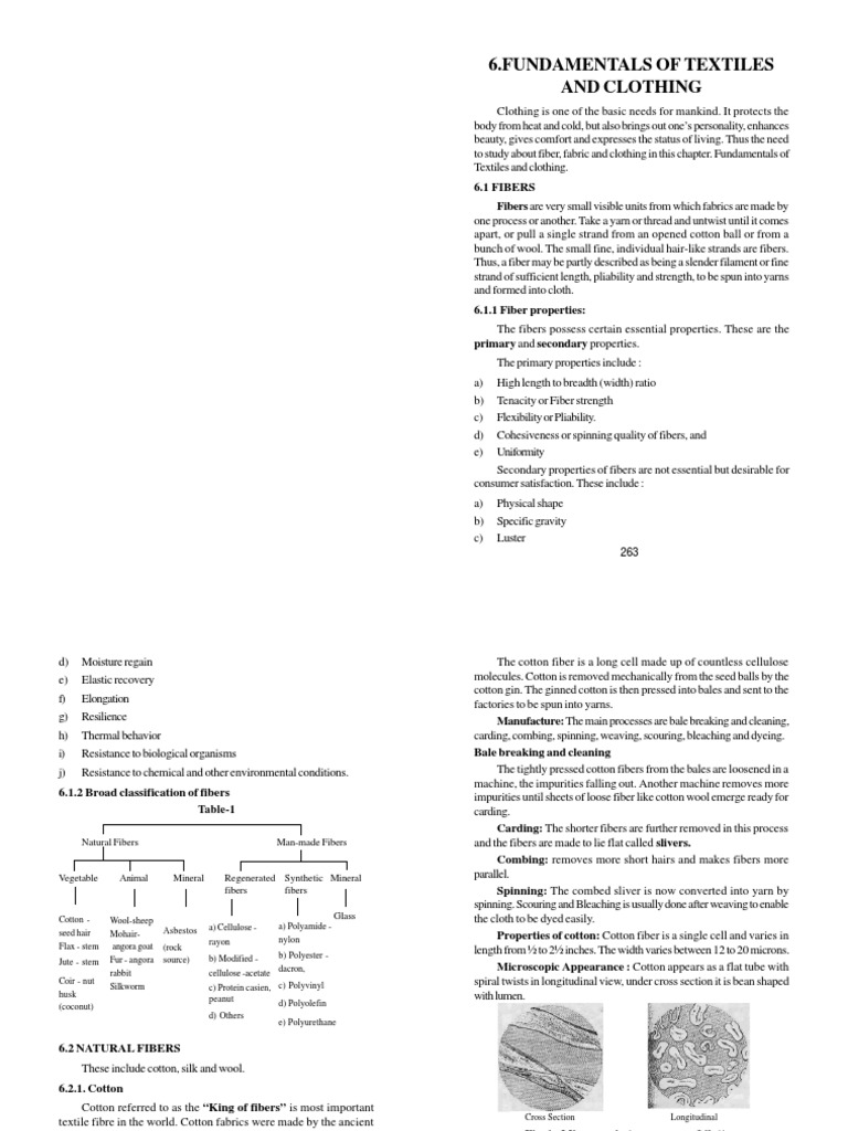 Fundamentals of Textile and Clothing | PDF | Wool | Loom
