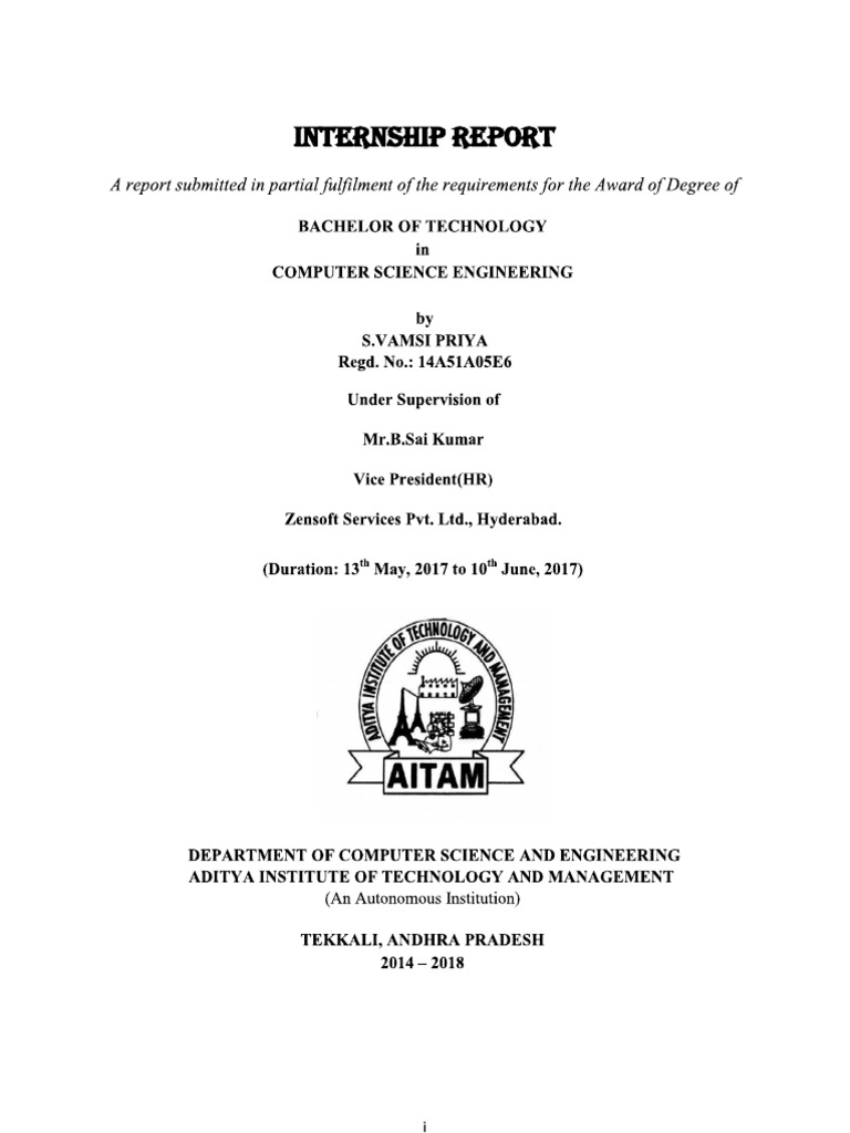 Industrial Training Report | PDF