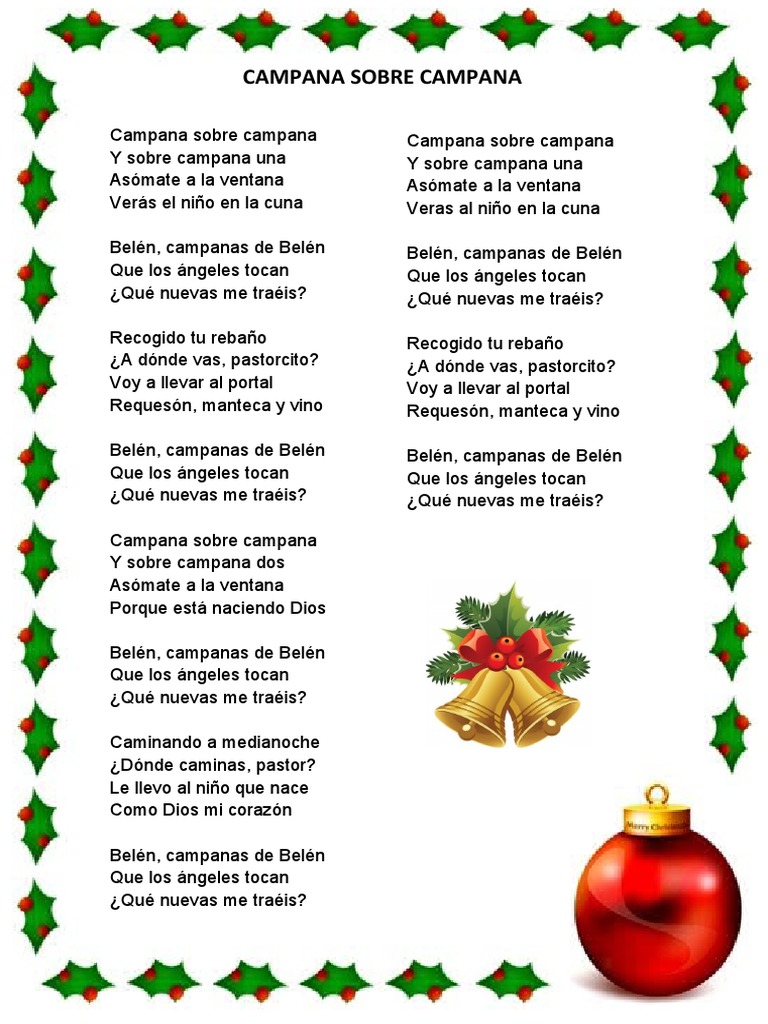LETRA de CANCION Campana Sobre Campana | PDF