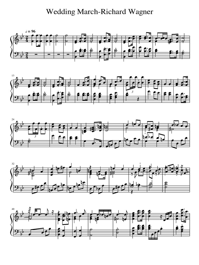 Wedding March-Richard Wagner | PDF