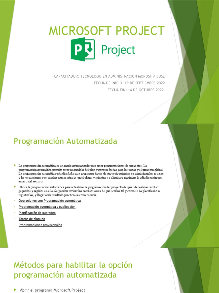 Microsoft Project Clase 5 | PDF