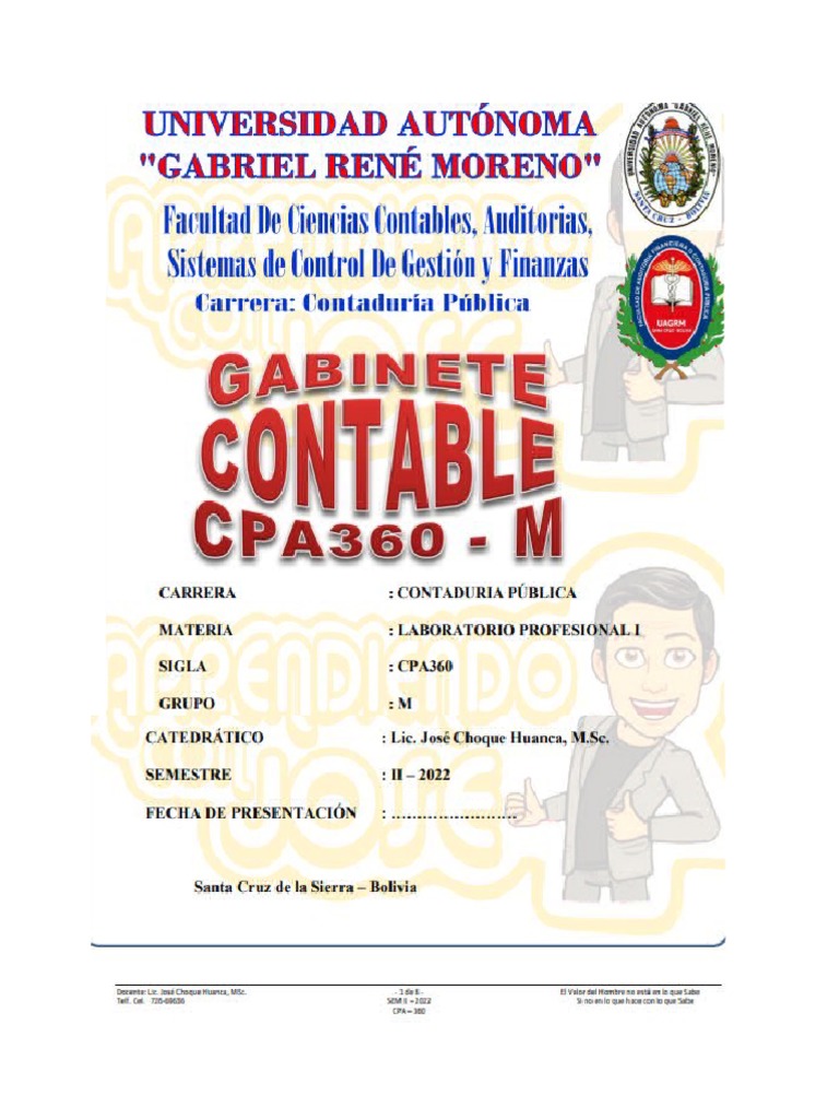 Caratula Gabinete Contable Imprimir A Color | PDF