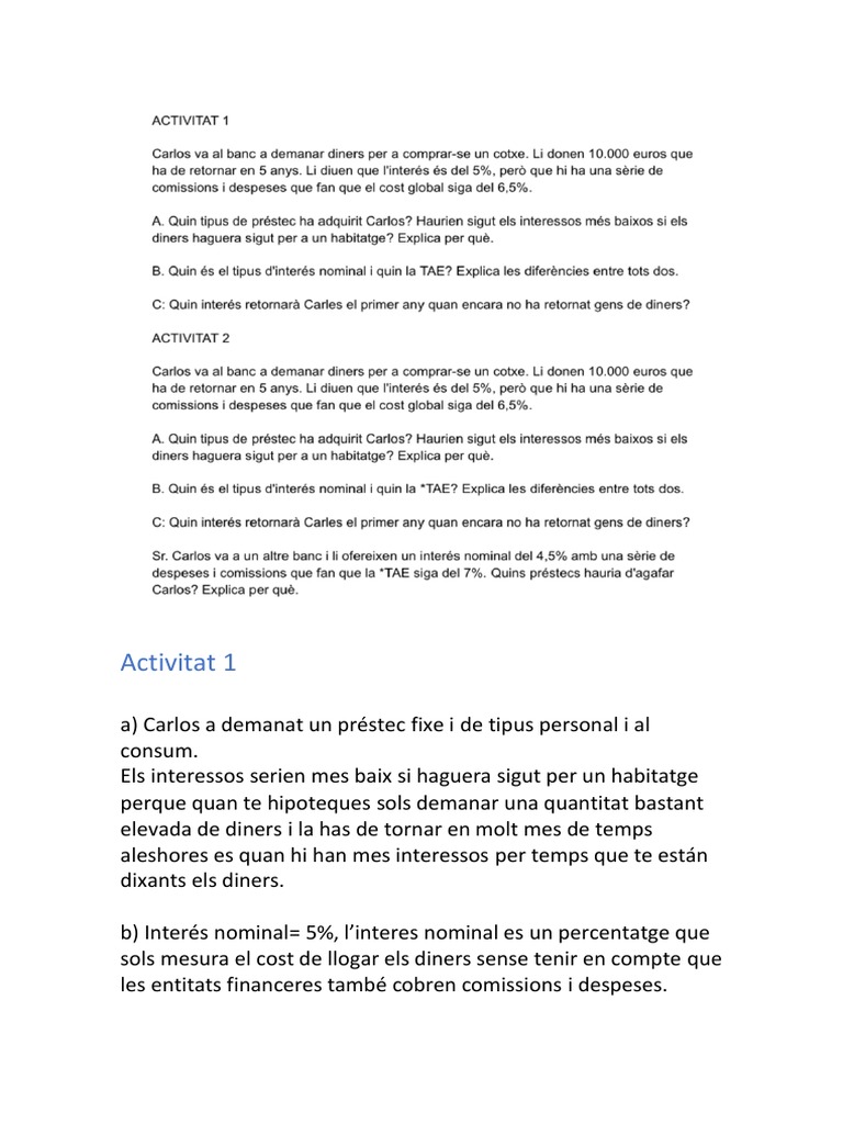 Activitat Saralozano | PDF