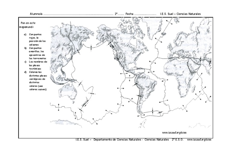 MAPA PLACAS TECTÓNICAS | PDF