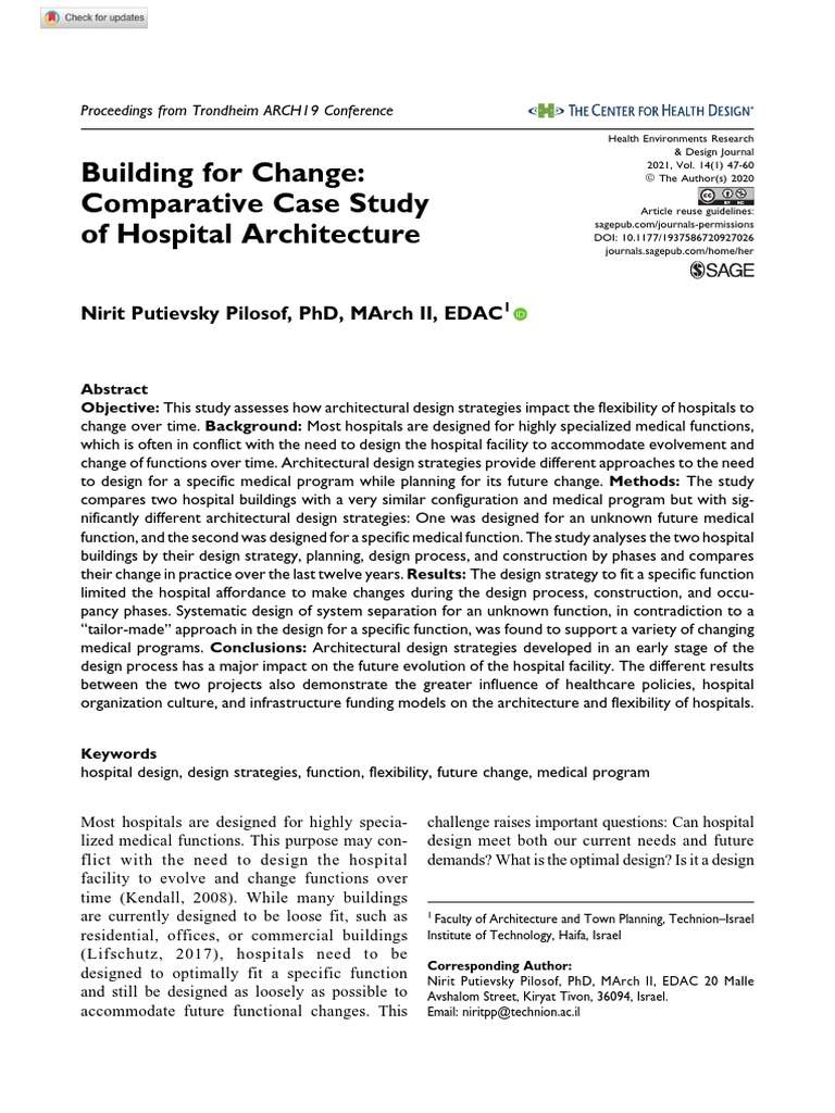 Building For Change: Comparative Case Study of Hospital Architecture ...