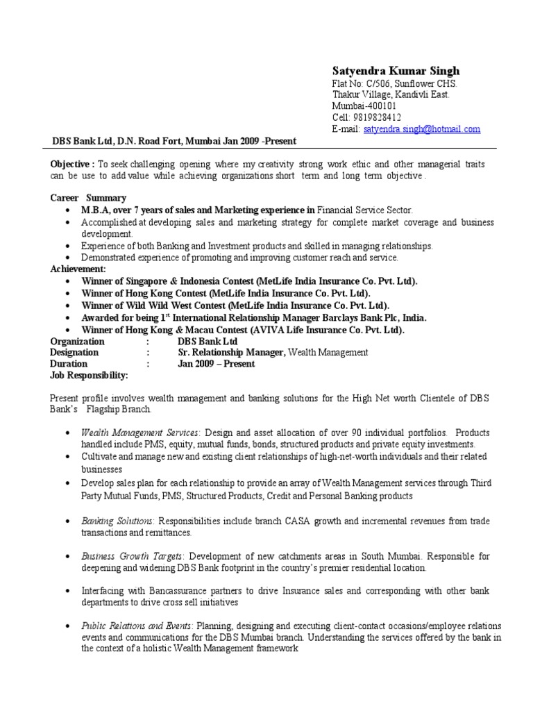 Satyendra Singh | PDF | Banks | Wealth Management