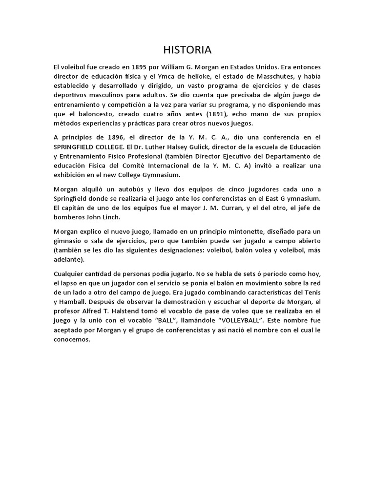 Historia y Fundamentos del Voleibol | PDF | Vóleibol | Entretenimiento