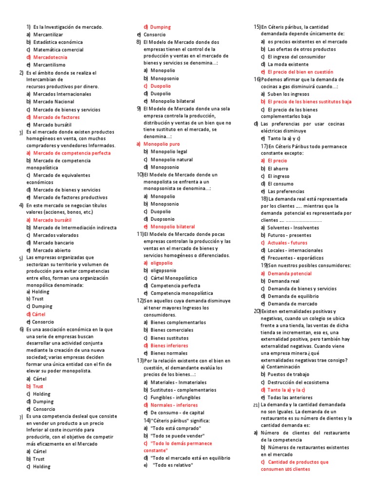 Nueva Practica General de Economia 4 Con Claves | PDF | Monopolio | Mercado (economía)