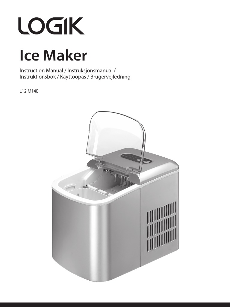 Logik L12IM14E Ice Cube Maker | PDF | Ac Power Plugs And Sockets | Water