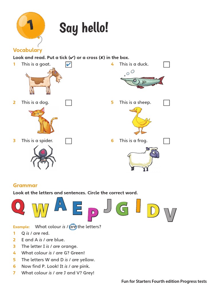 Say Hello!: Vocabulary | PDF