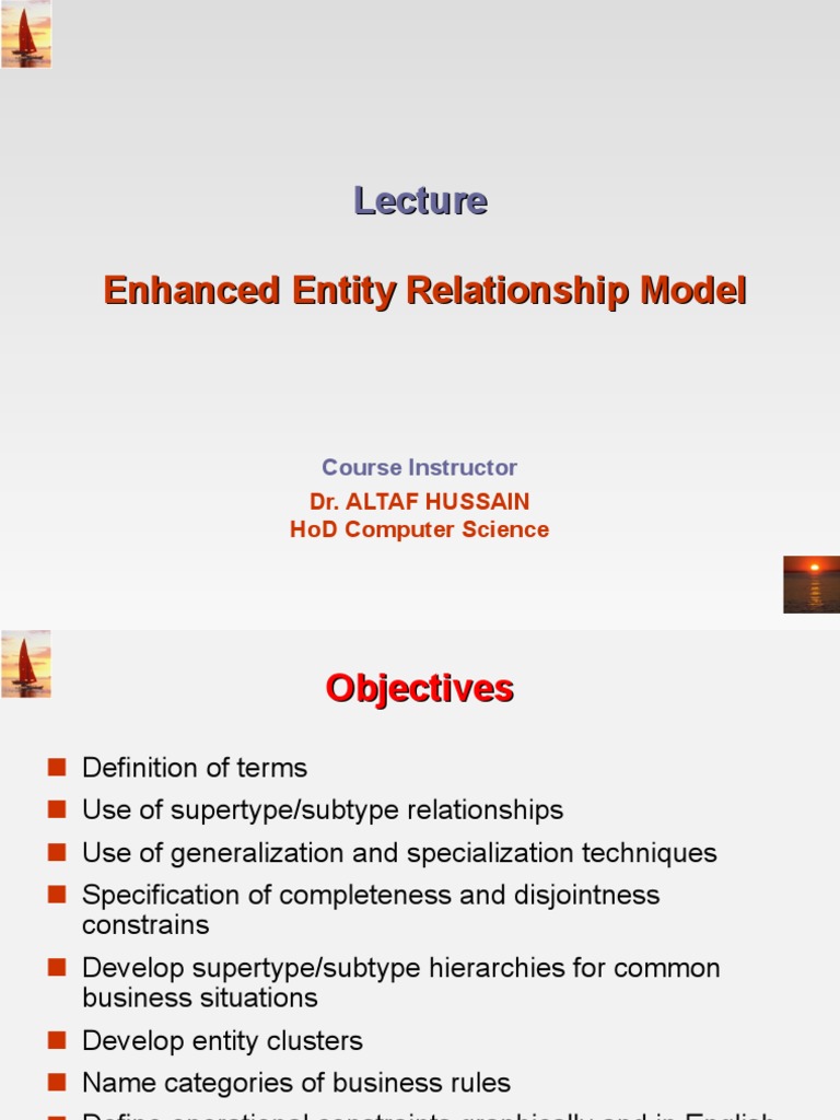 Lecture 04 Eer Model Pdf Object Computer Science Computer Programming