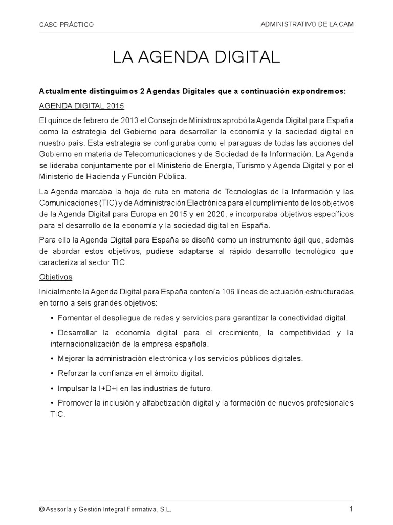 Actualización Tema 6 Agenda Digital | PDF | España | Tecnología de ...