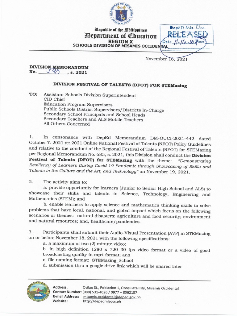 DepED Mis Occ - CCF - 000043 | PDF