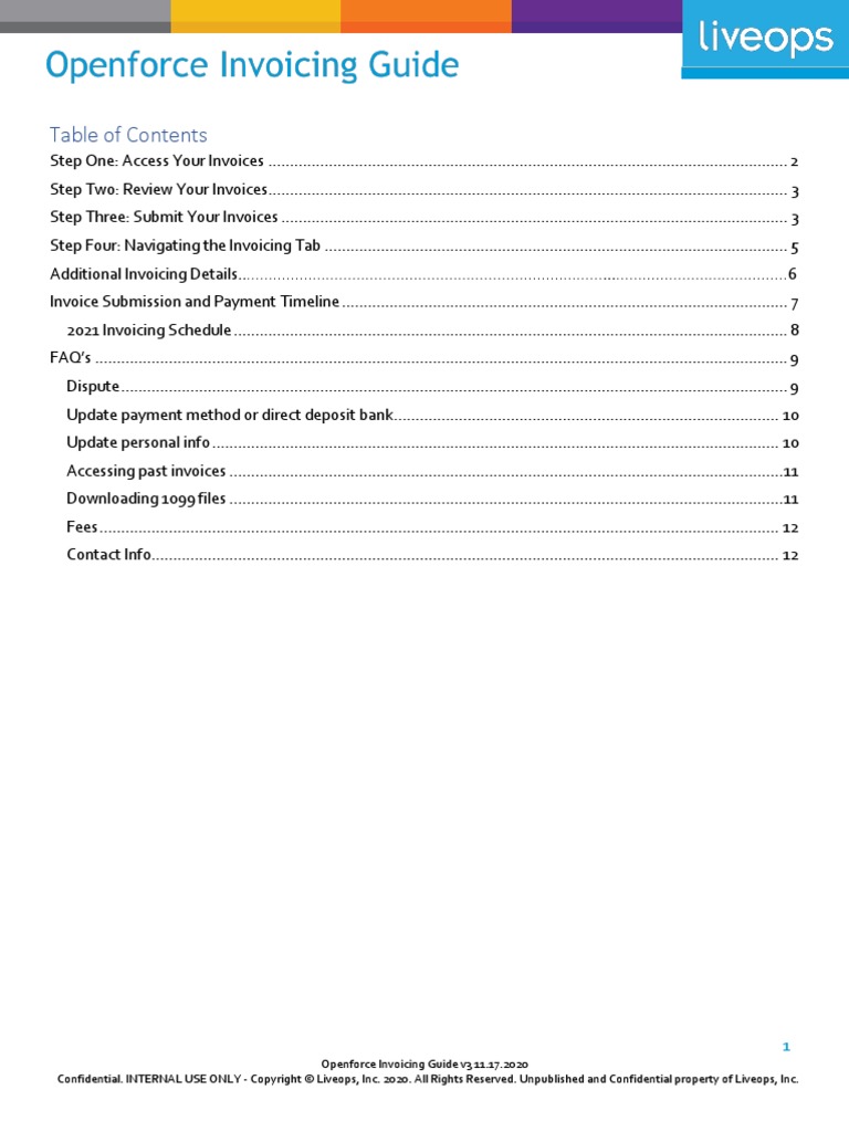 Openforce Invoicing Guide 11172020 | PDF | Cheque | Payments