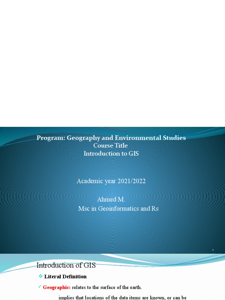 Gis 1 | PDF | Geographic Information System | Geography