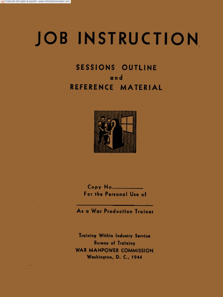 TWI Job Instruction Manual - En.es | PDF