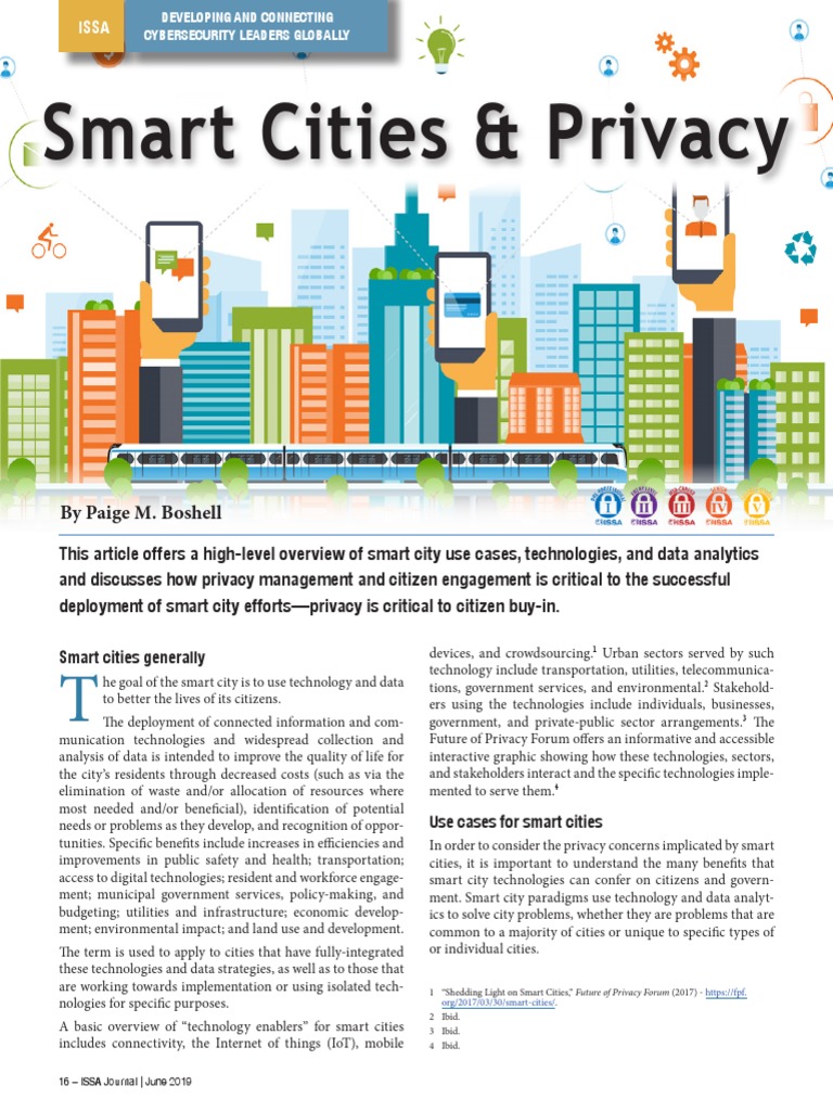 Smart Cities and Privicy | PDF | Internet Of Things | Privacy