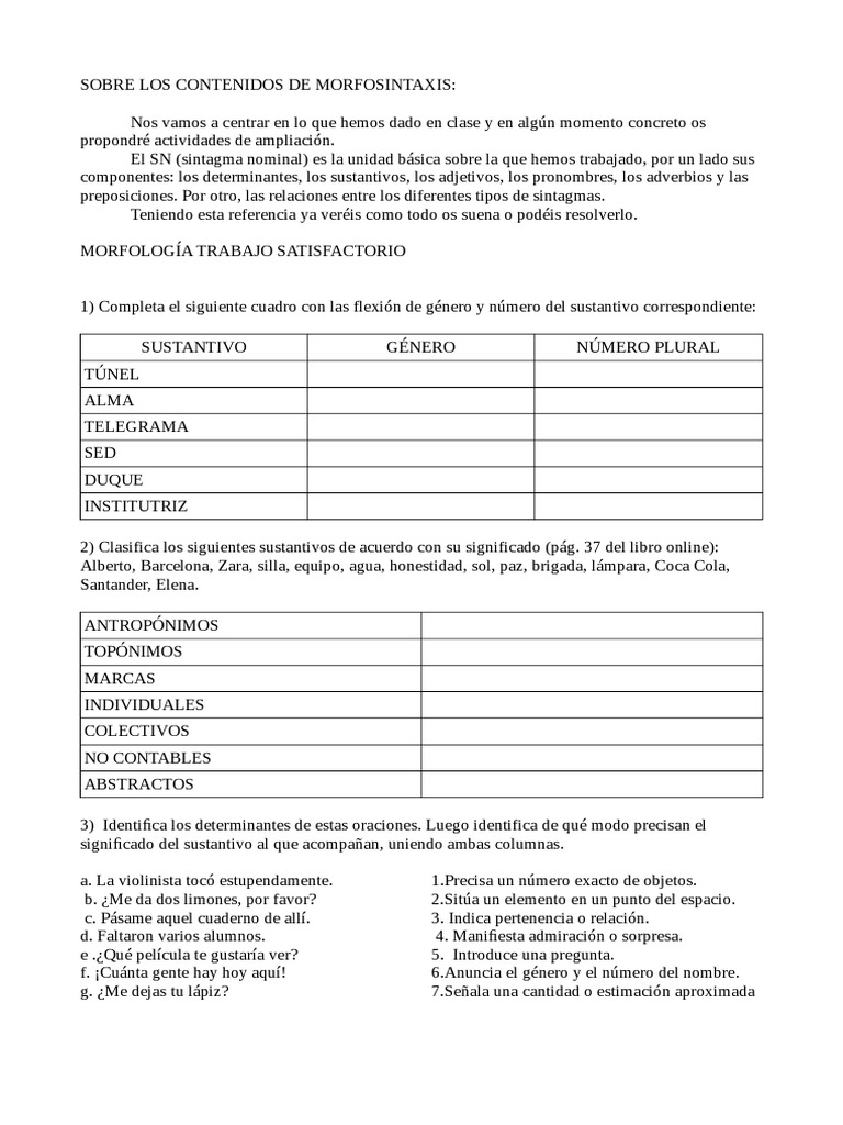 2º Morfosintaxis | PDF | Verbo | Adjetivo