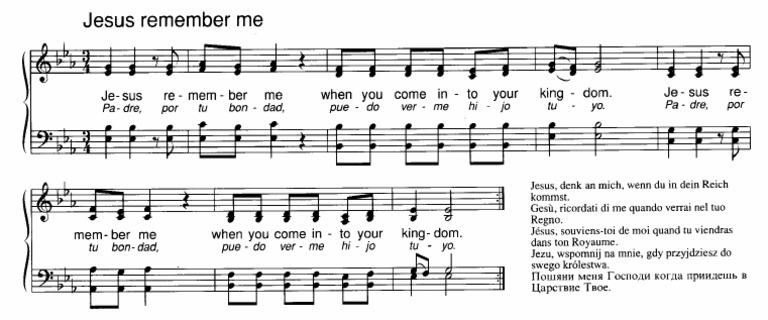 1 Jesus Remember Me | PDF