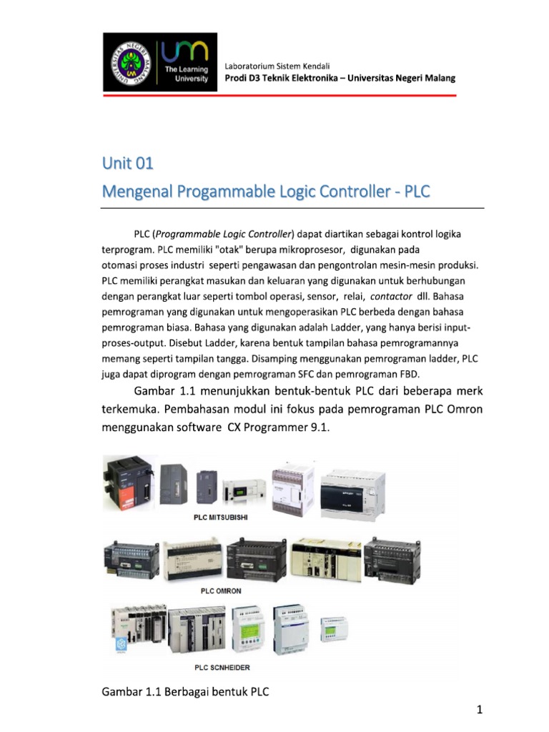 Jobsheet PLC UM | PDF