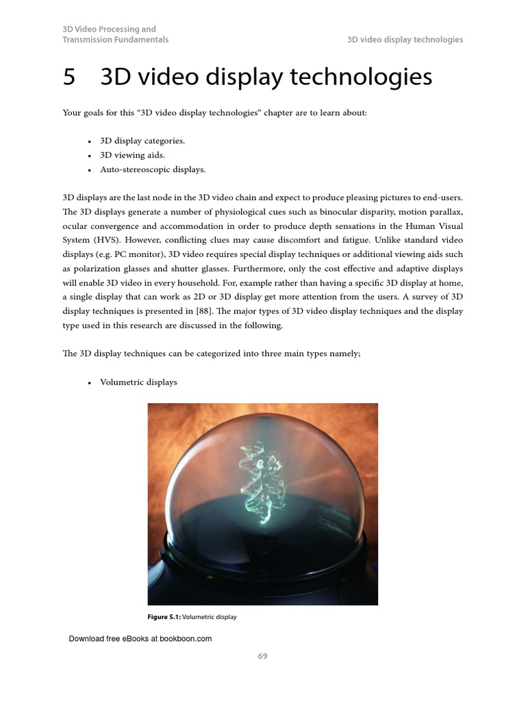 Chapter 5 - 3D Video Display Technologies | PDF | Stereoscopy | 3 D Film
